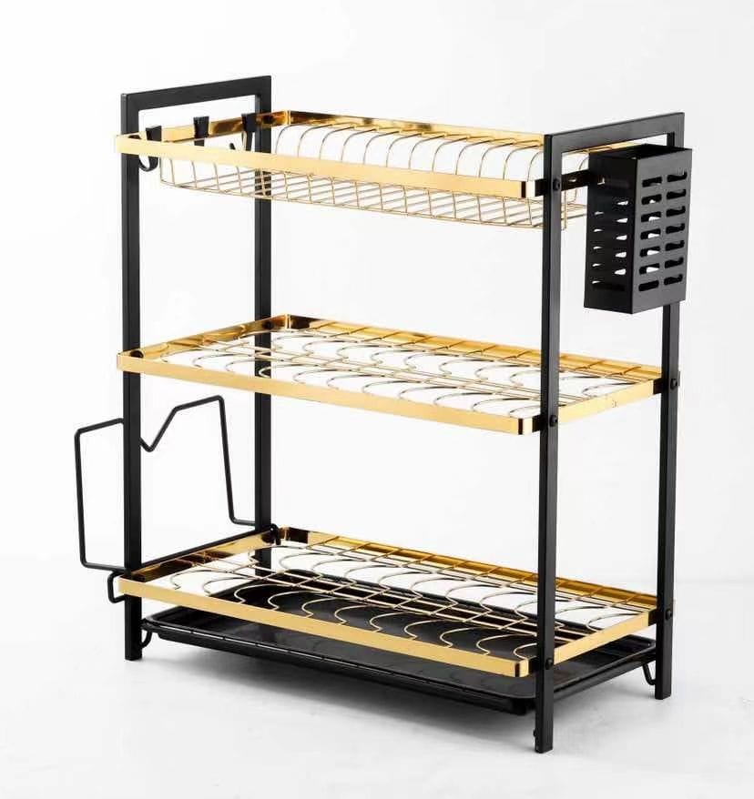 3 Tier Metallic Gold Utensils Rack – GEM HOME